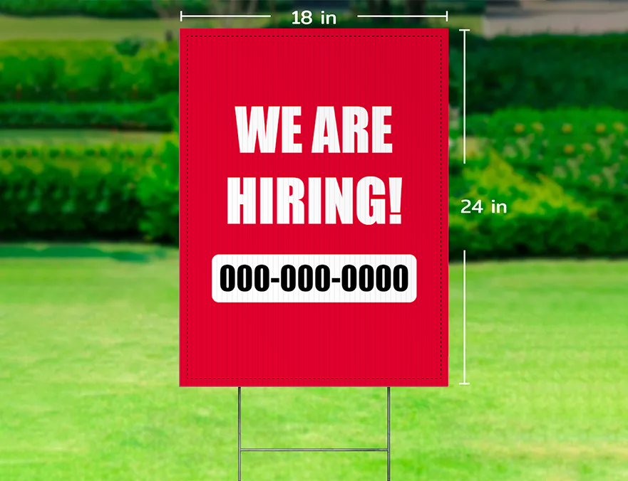 18" x 24" Yard Signs - Custom Corrugated Plastic Lawn Signs