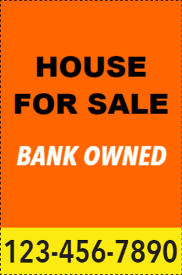 Foreclosure Yard Signs - Custom Lawn Signs - Ships Overnight