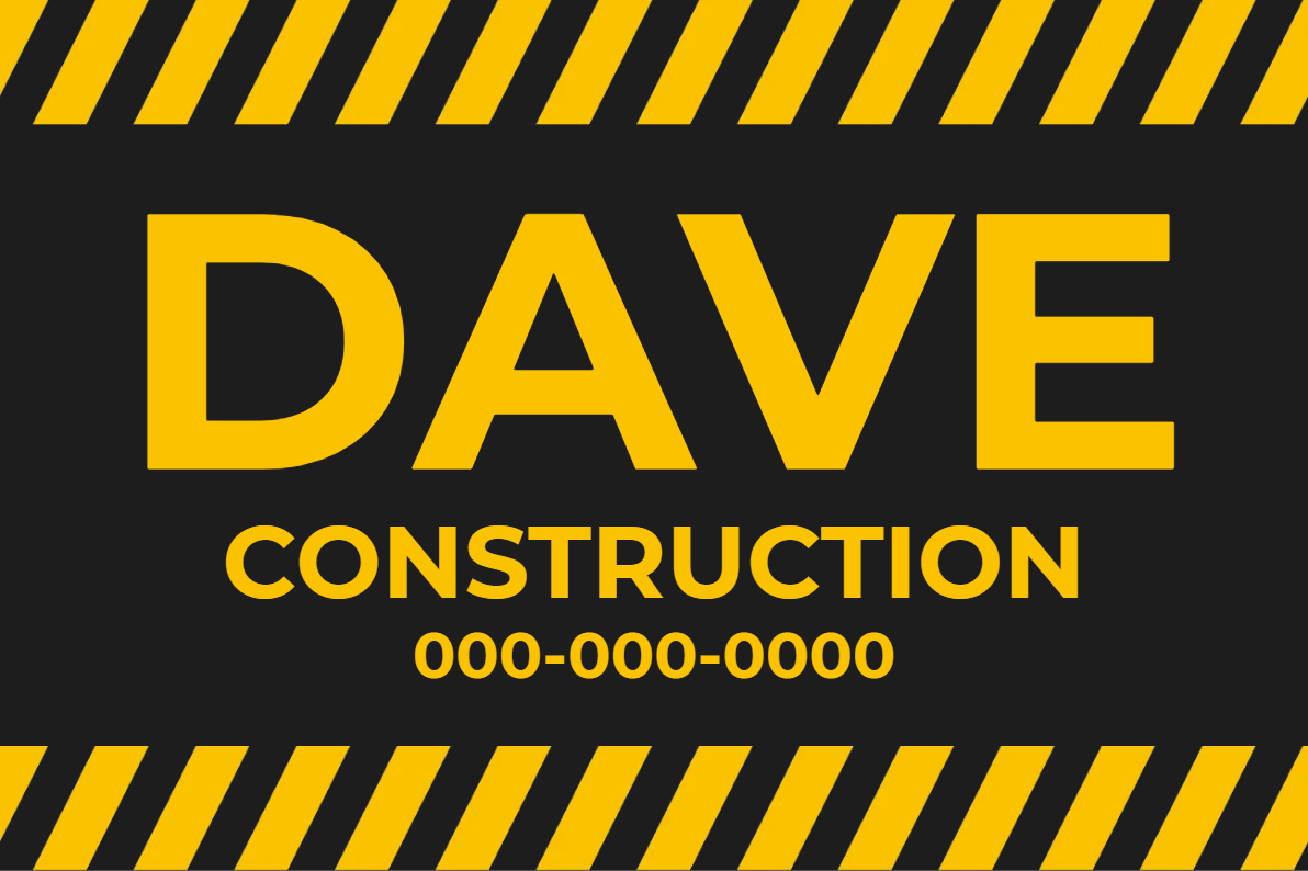 Construction Yard Signs | Custom Contractor Signs | Yard Sign Plus