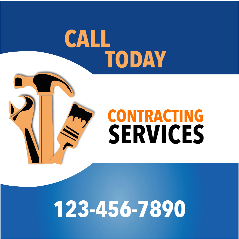 Contractor Yard Signs - Custom Lawn Signs - Ships Overnight